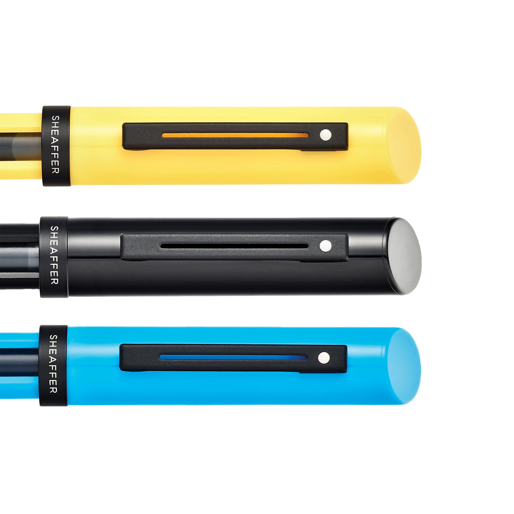 Sheaffer® Calligraphy Glossy Black, Blue and Yellow Fountain pens Maxi