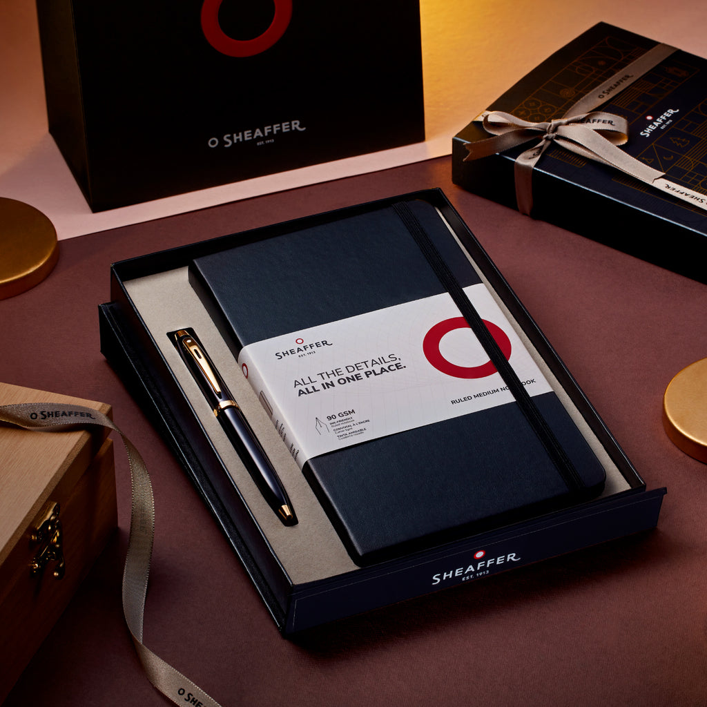 Sheaffer® Gift Set ft. Glossy Black S100 9322 Ballpoint Pen with Gold
