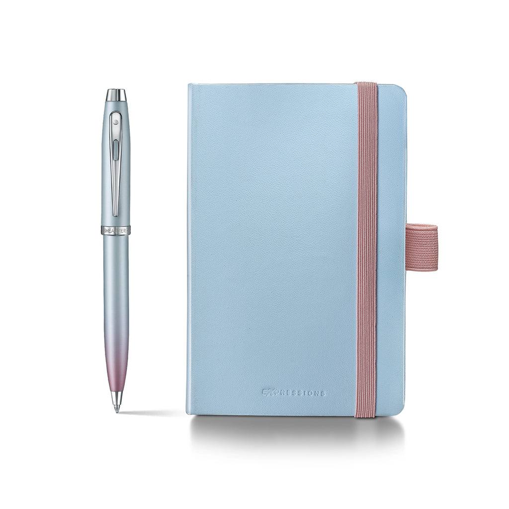 Sheaffer Gift Set ft. Expressions 100 9376 Blue and Pink Pearlised Gra